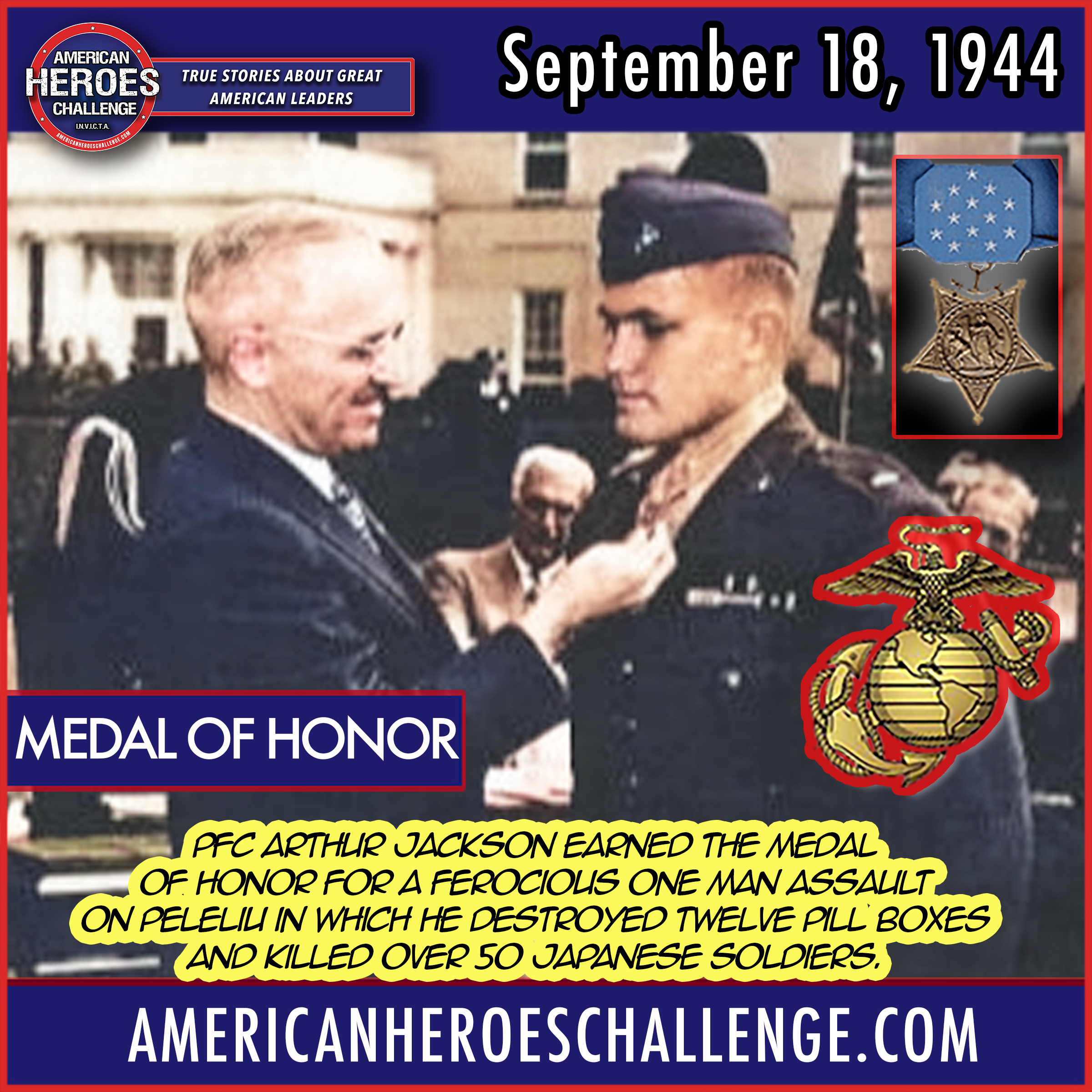 September 18 Arthur Jackson Medal of Honor - Flashpoint